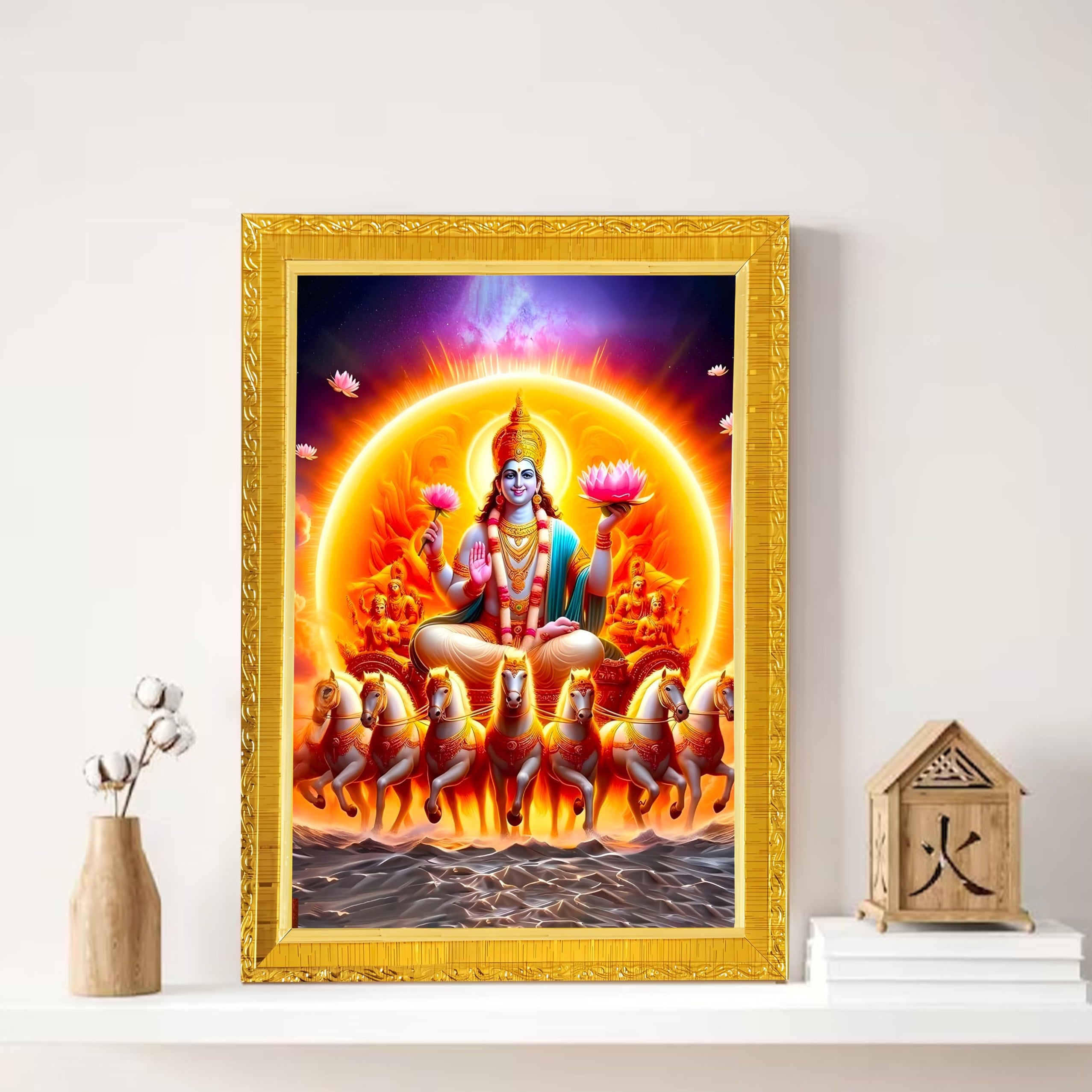 Bhagwan Surya Dev Photo Frame for Mandir, Pooja Room | Divine Hindu De ...