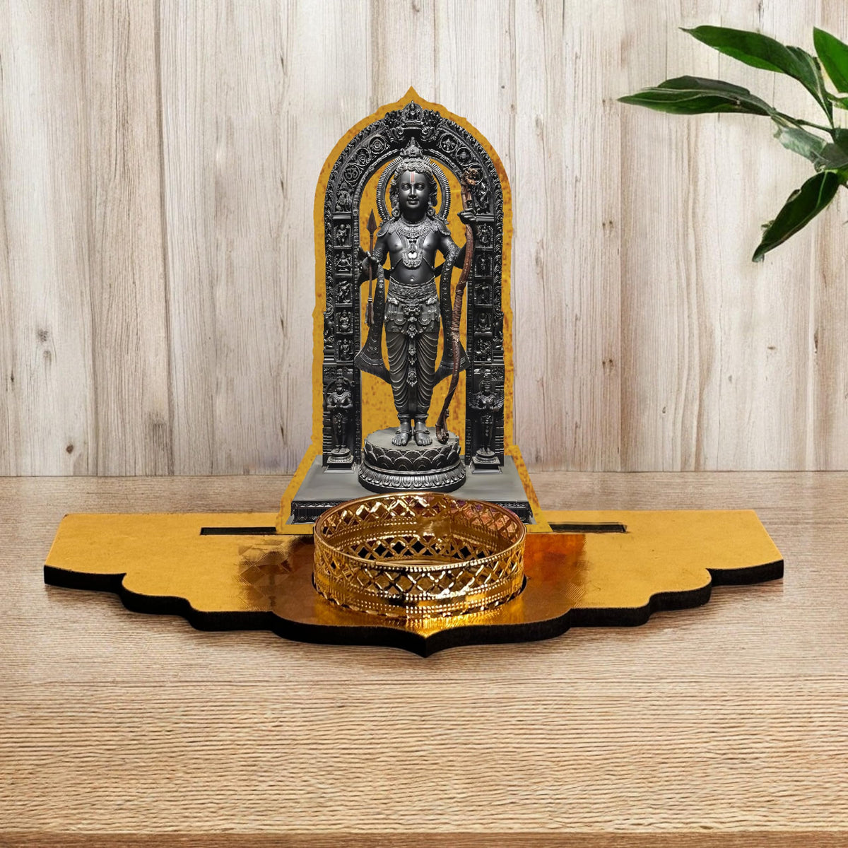 Religious MDF Cutout, Ayodhya Ram Mandir, Idol for Home Temple Decor ...
