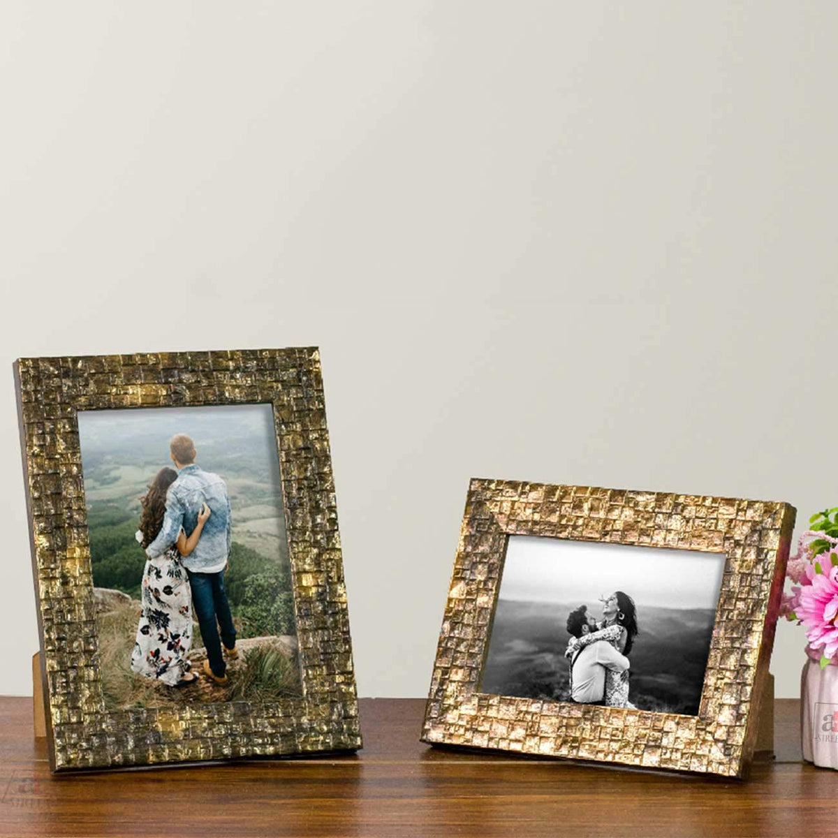 Engineered Wood Table Photo Frame For Office & Home Desk Decor ( Combo ...