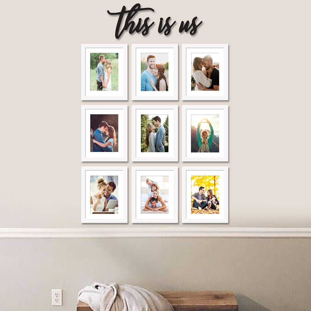 Art Street Set of 9 This Is Us Collage Wall Hanging Photo Frames for H ...