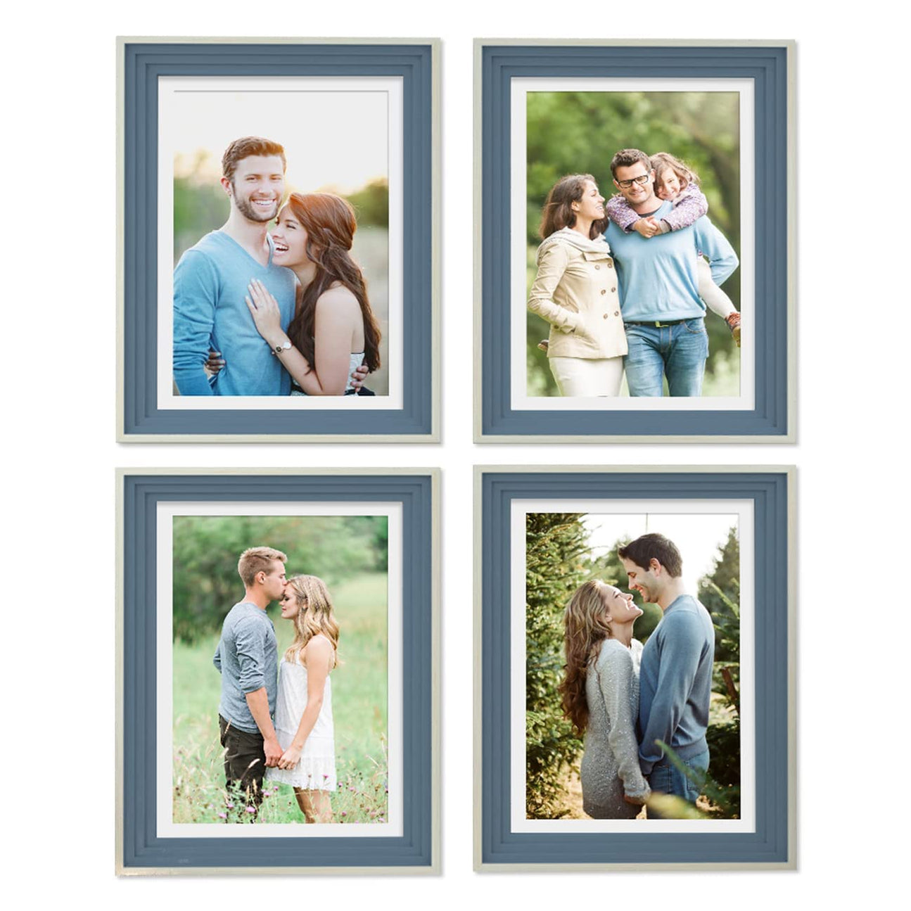 Pace Series Premium A4 Set of 4 Wall Mounted Photo Frame Vertical & Ho ...