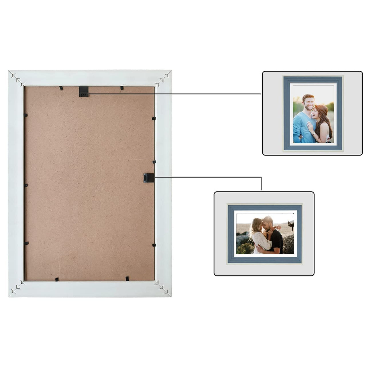 Pace Series Premium A4 Set of 4 Wall Mounted Photo Frame Vertical & Ho ...