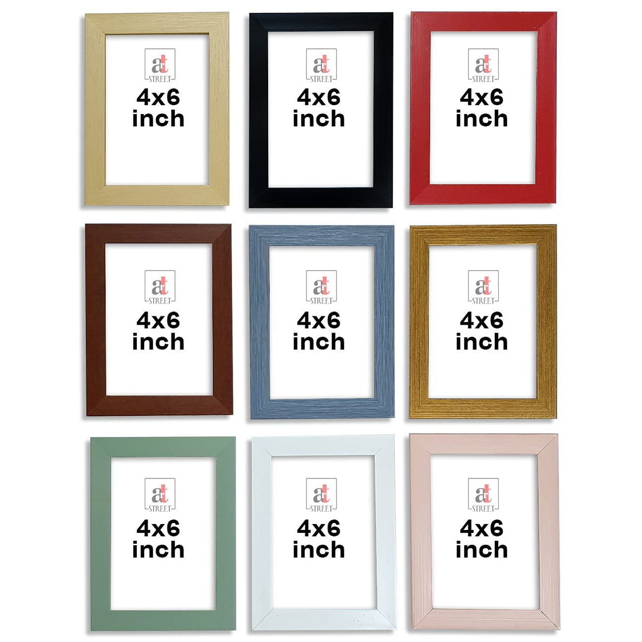 Art Street Vibgyor Collage Photo Frame set of 9 Picture frame Multicol ...