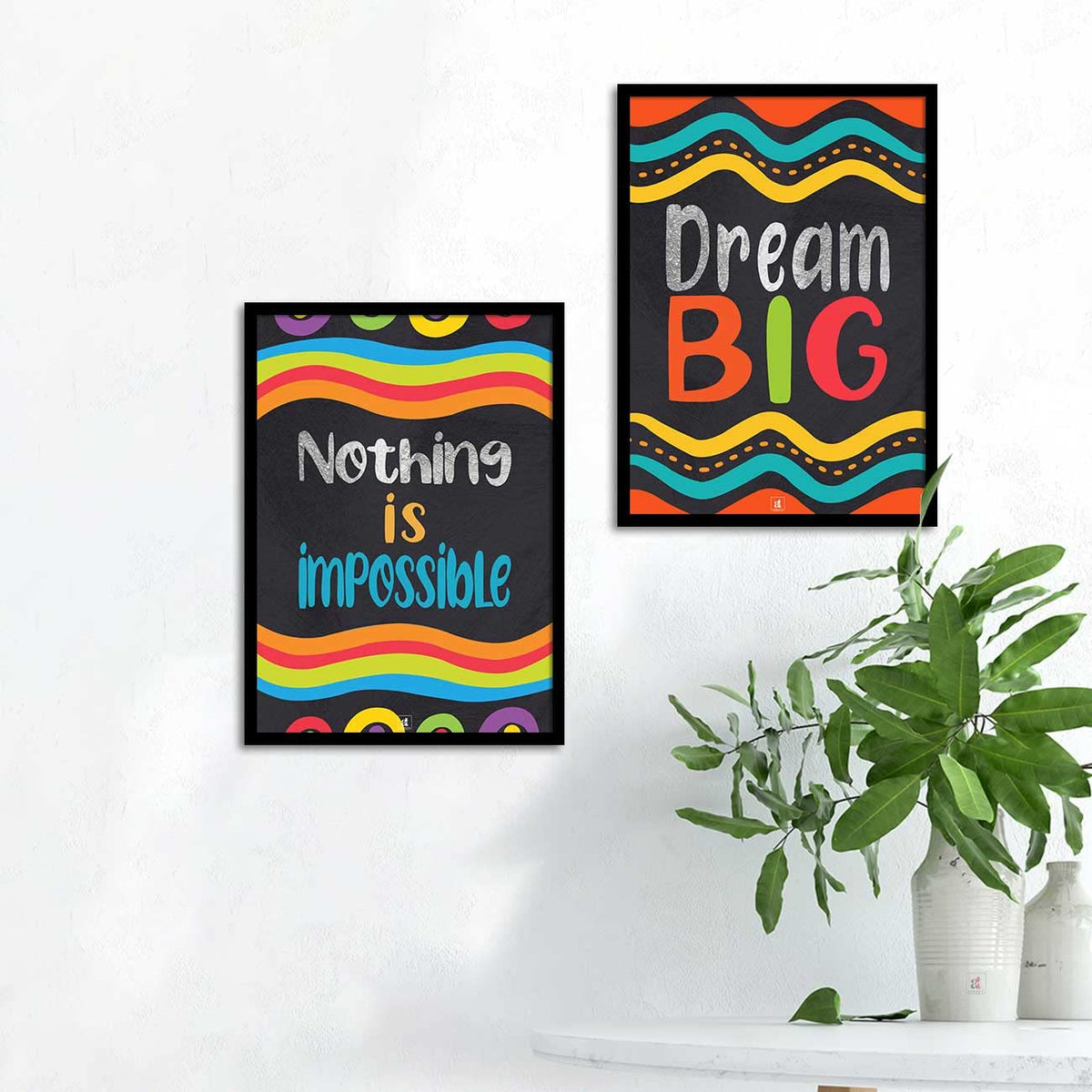Motivational Art Prints Nothing is Impossible Wall Art for Home, Wall ...