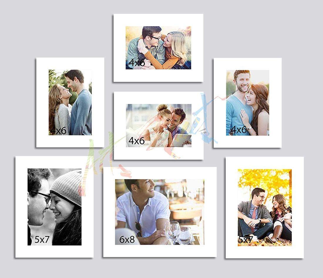 Pyramid Photo Frame Set of 7 ( Size 4x6, 5x7, 6x8 Inches ) — ART STREET