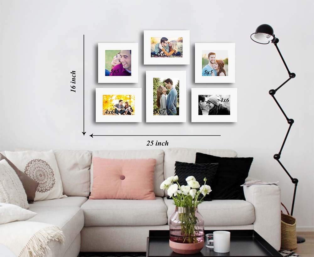 Classy Group Memory Set of 6 Wall Photo Frame for Office, Living Room ...