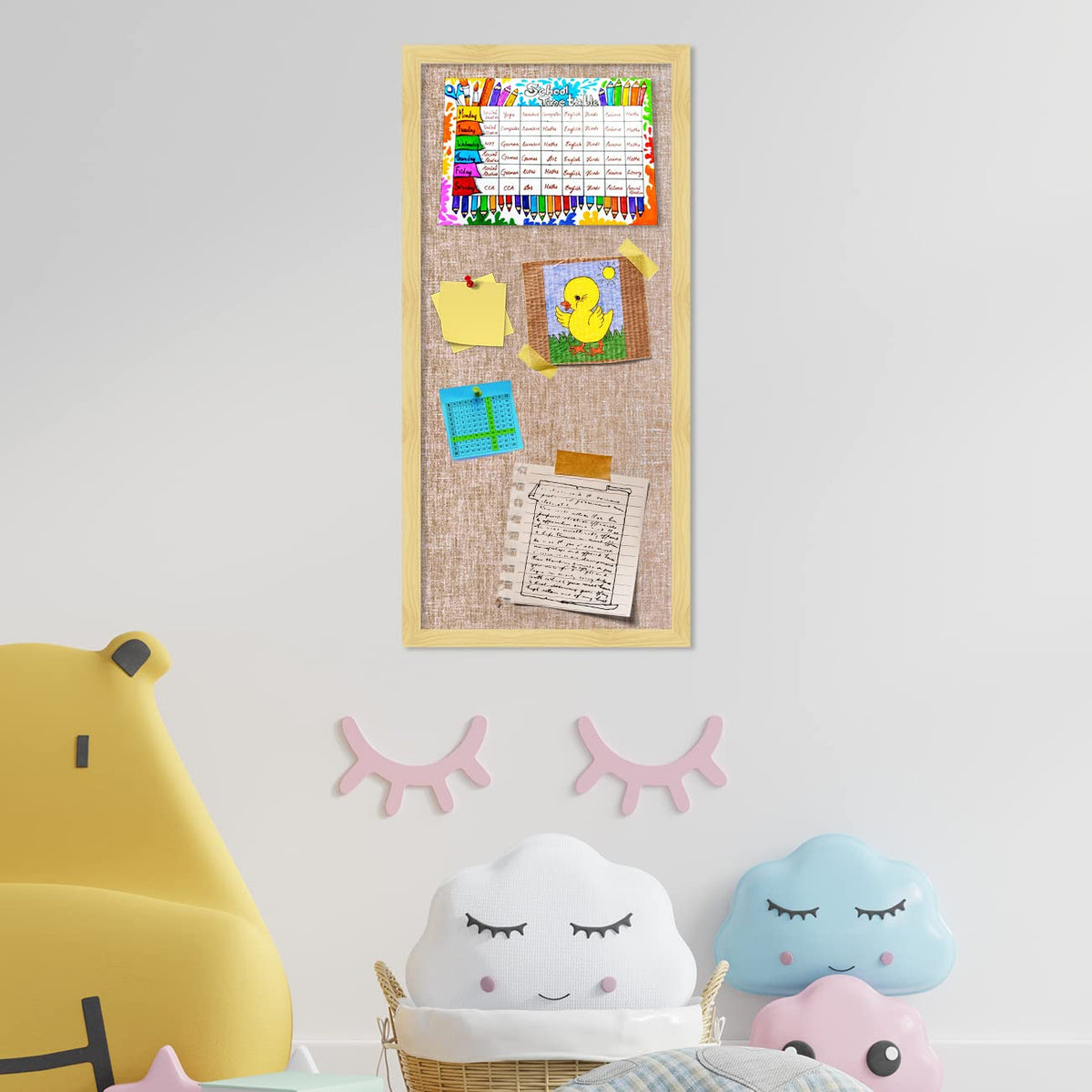 Notice Board Bulletin Board Pin-up Soft Cork Texture Display Board for ...