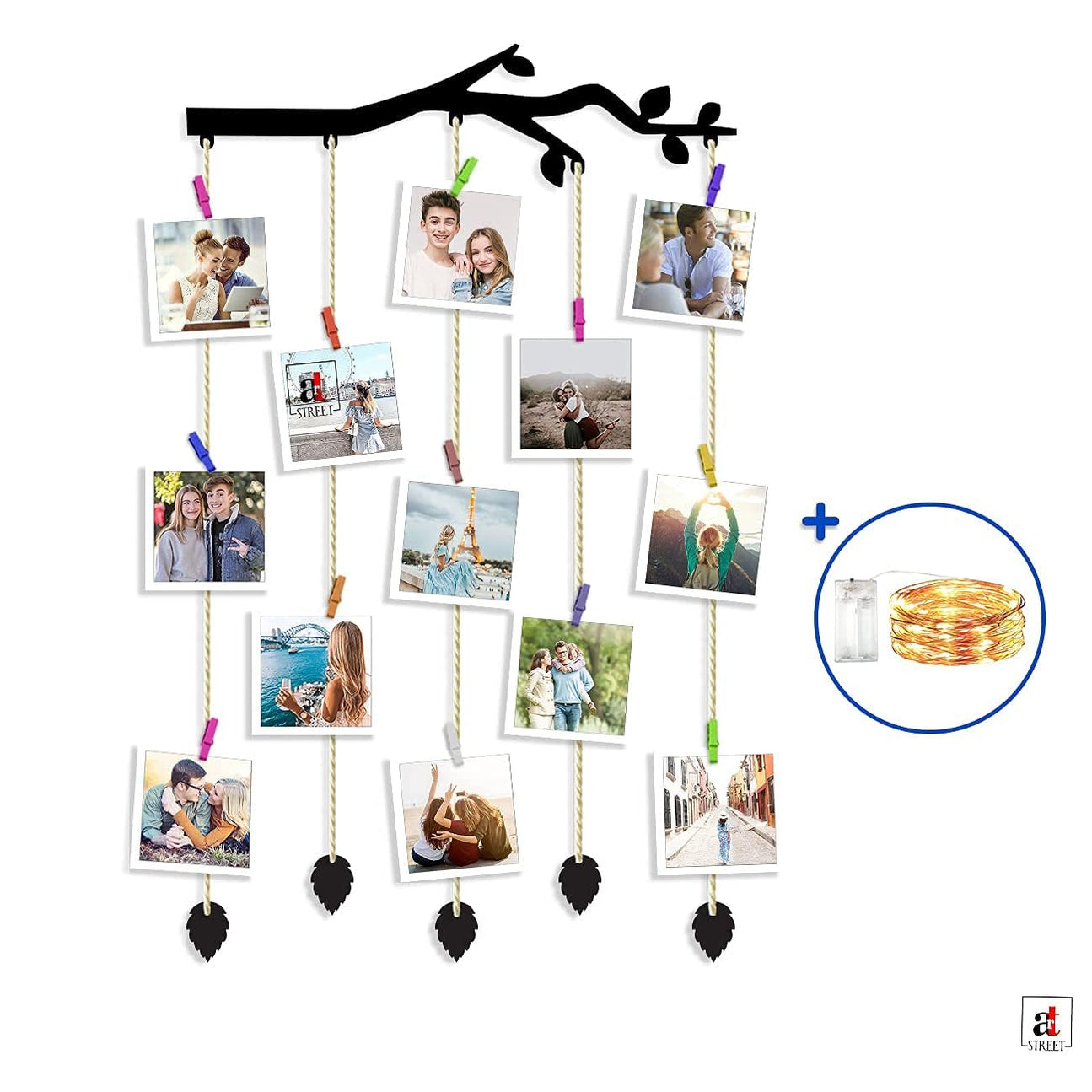 Art Street Branch Shape MDF Photo Frame Collage/Hanging Photo Frame Co ...