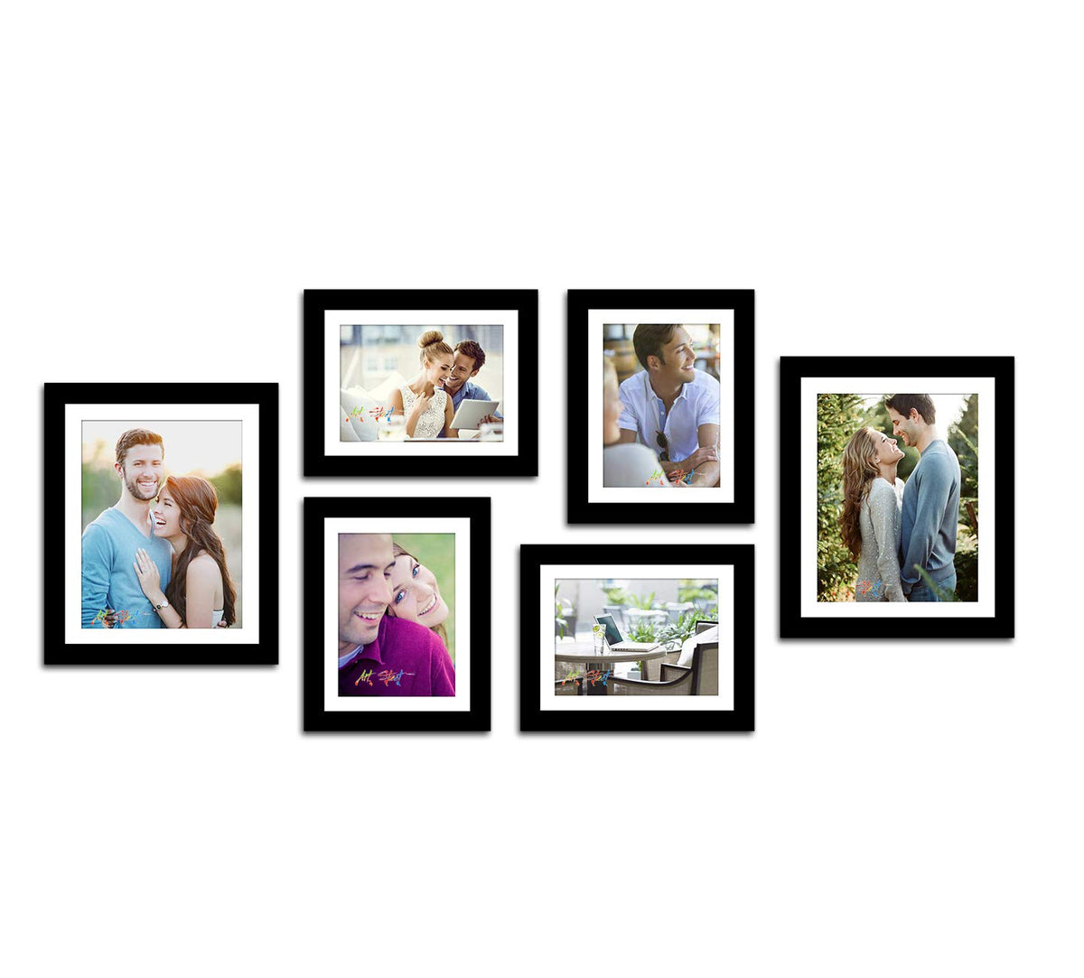 Black Wall Photo Frames Set of 6 — ART STREET