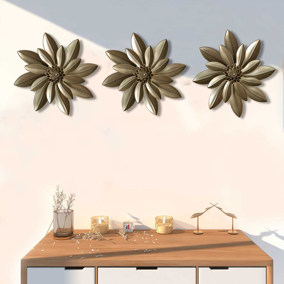 Flower Shape Decorative Plastic Plate Wall Décor, Wall Hanging Carved ...