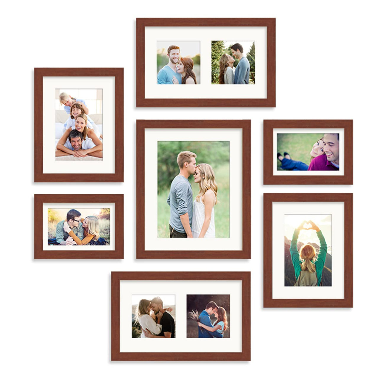 Art Street Photo Frames for Home Wall Décor Set of 7 Beige Color Photo ...