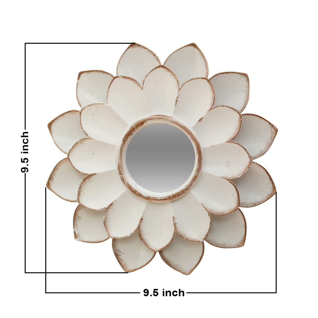 Lotus Flower Shape Decorative Plastic Plate Wall Mirror, Wall Decorati ...