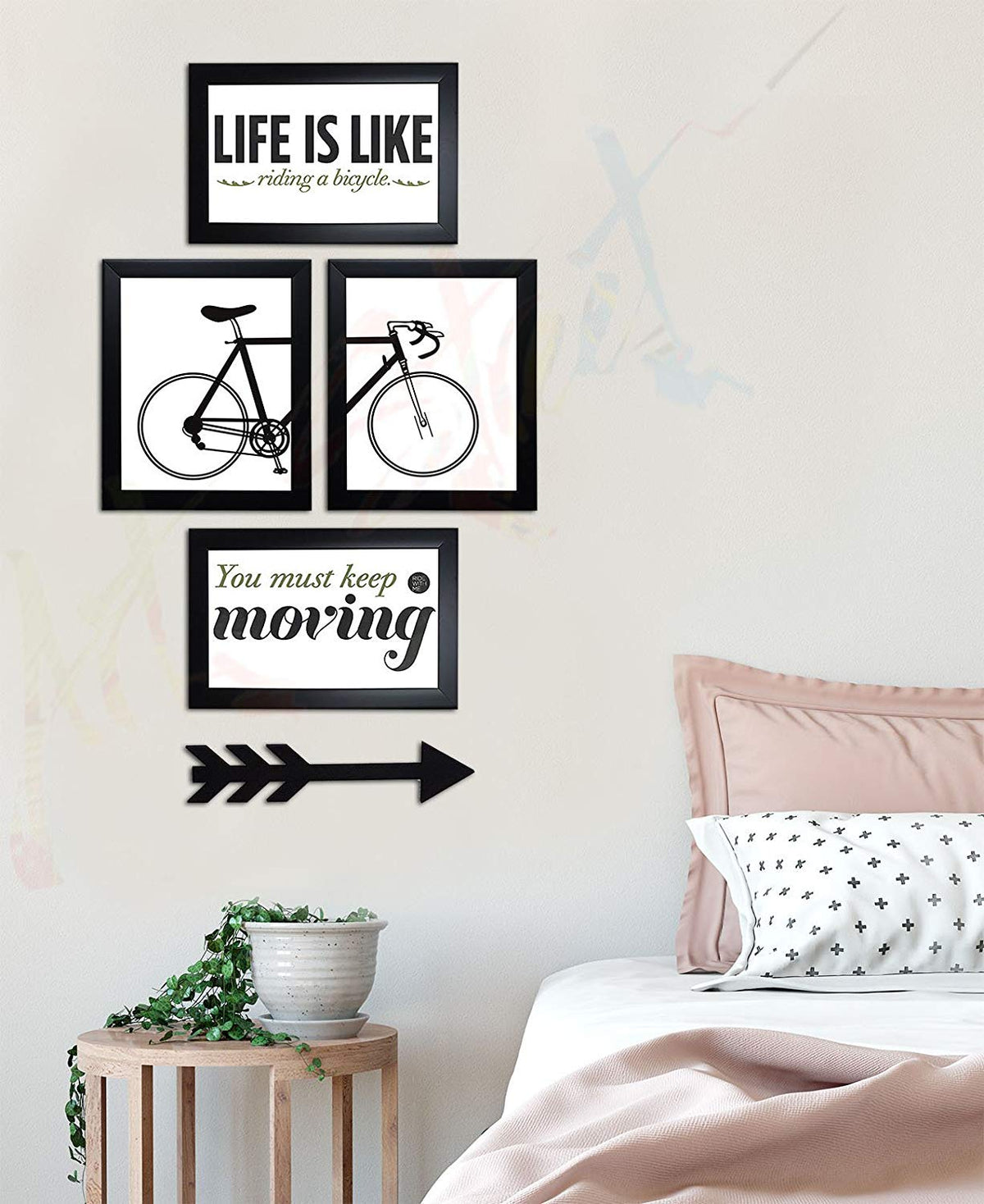 You Must Keep Moving Wall Photo Frame with MDF Arrow — ART STREET