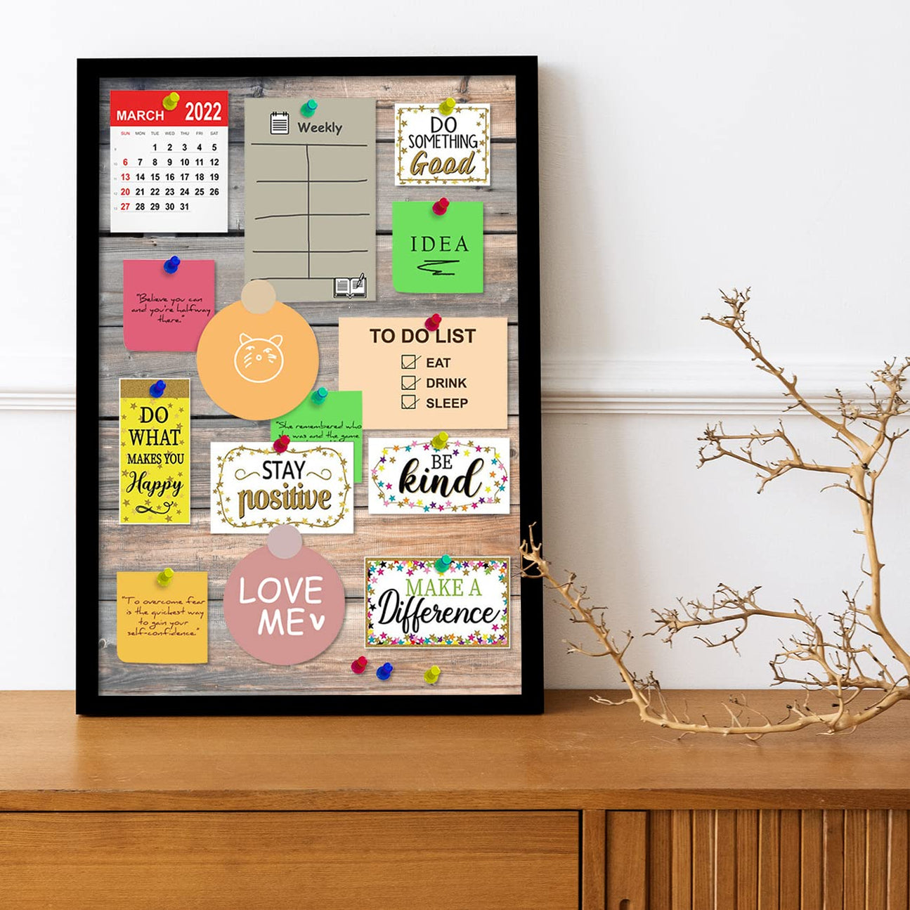 Notice Board Bulletin Board Pin-up Soft Natural Texture Display Board ...