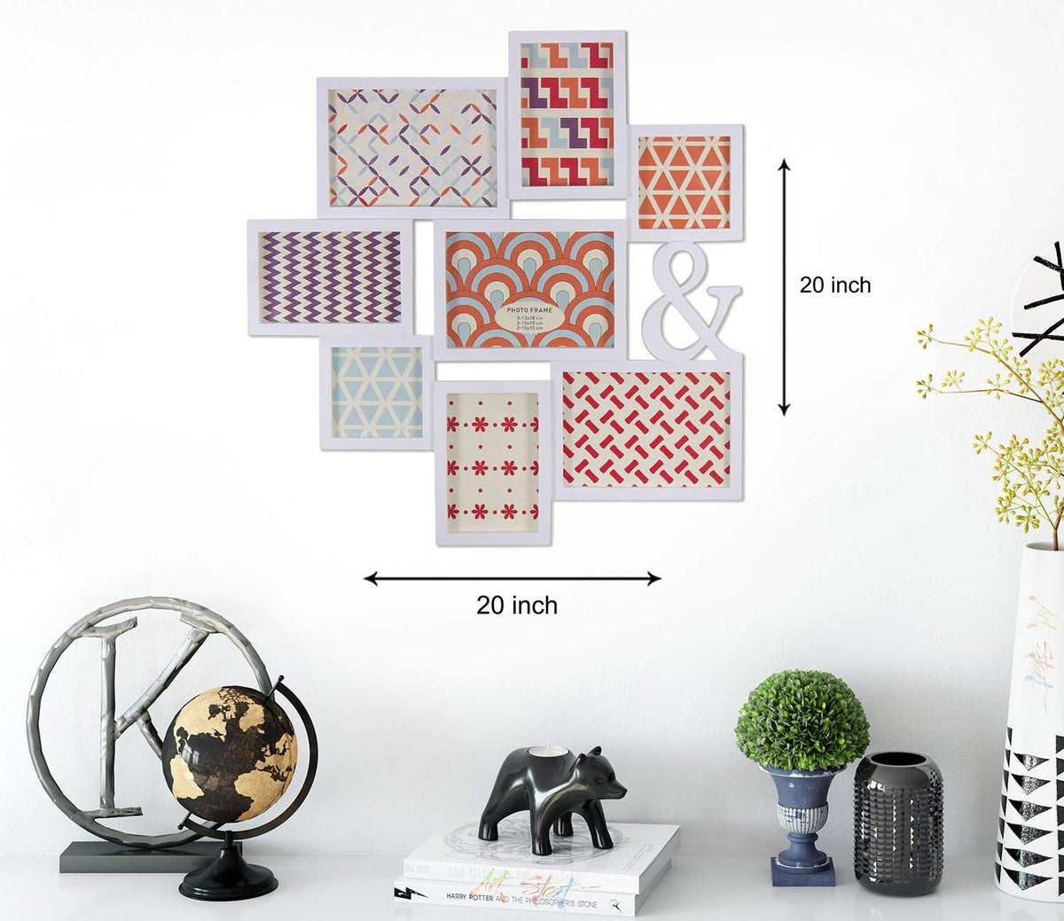 Art Street Plastic Art Street and White Set of 8 Wall Photo Frame Coll ...
