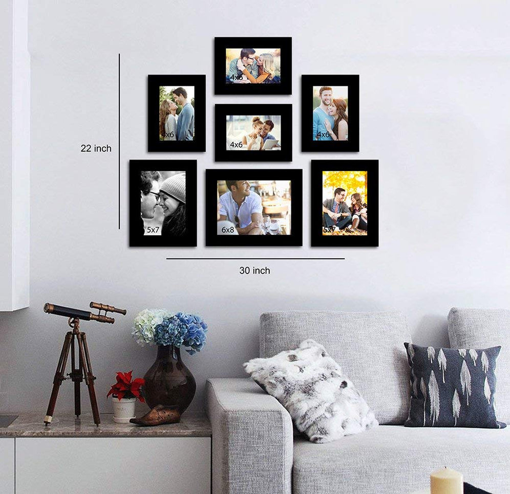 Pyramid Photo Frame Set of 7 ( Size 4x6, 5x7, 6x8 Inches ) — ART STREET
