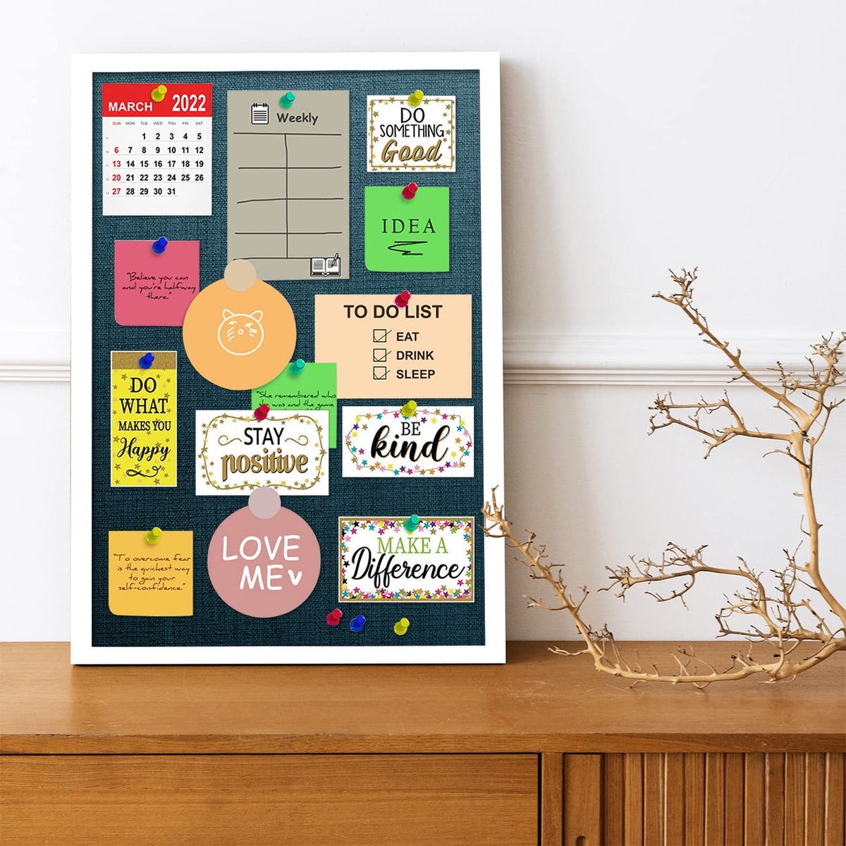 Notice Board Bulletin Board Pin-up Soft Cork Texture Display Board for ...