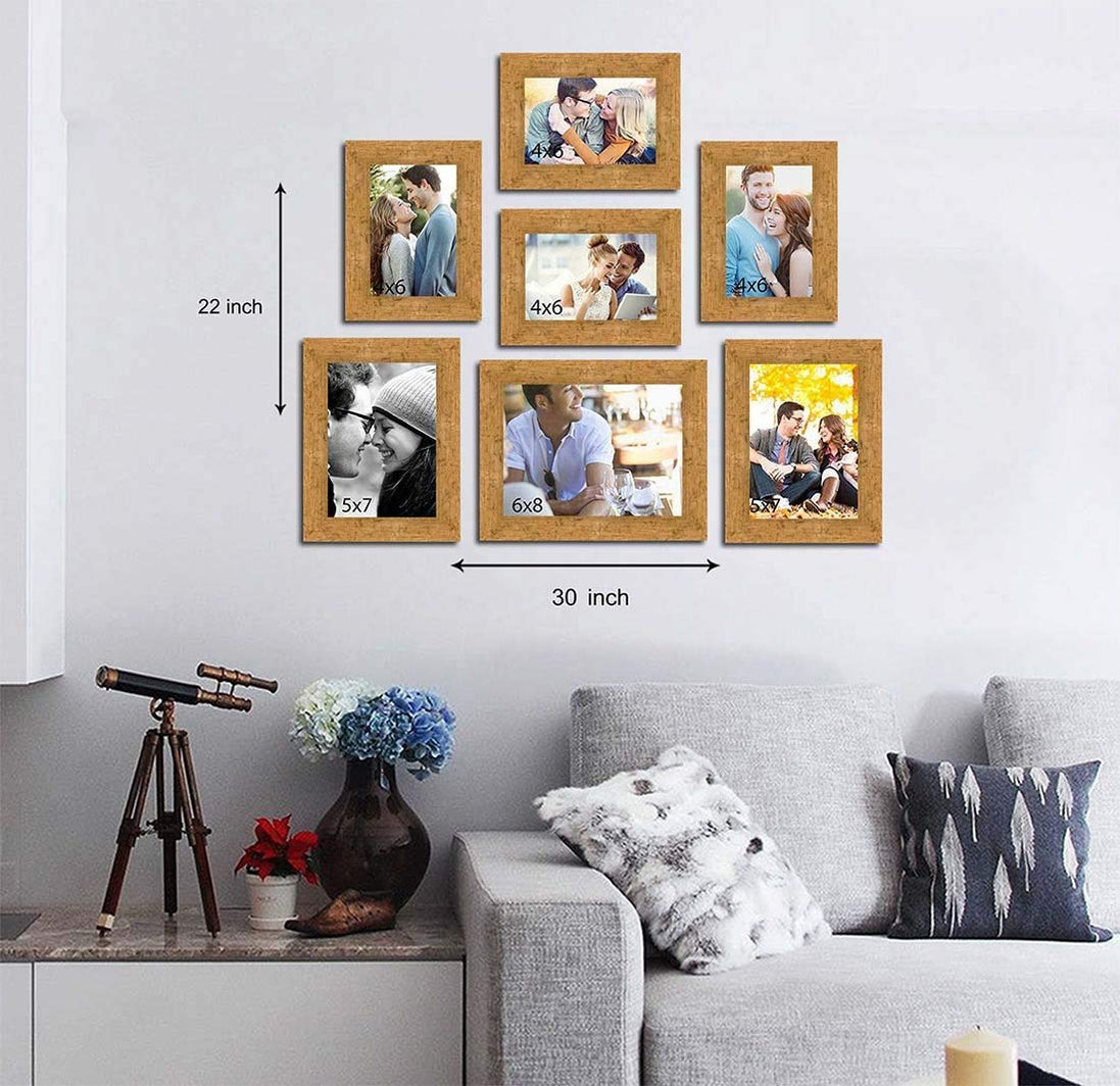 Pyramid Photo Frame Set of 7 ( Size 4x6, 5x7, 6x8 Inches ) — ART STREET