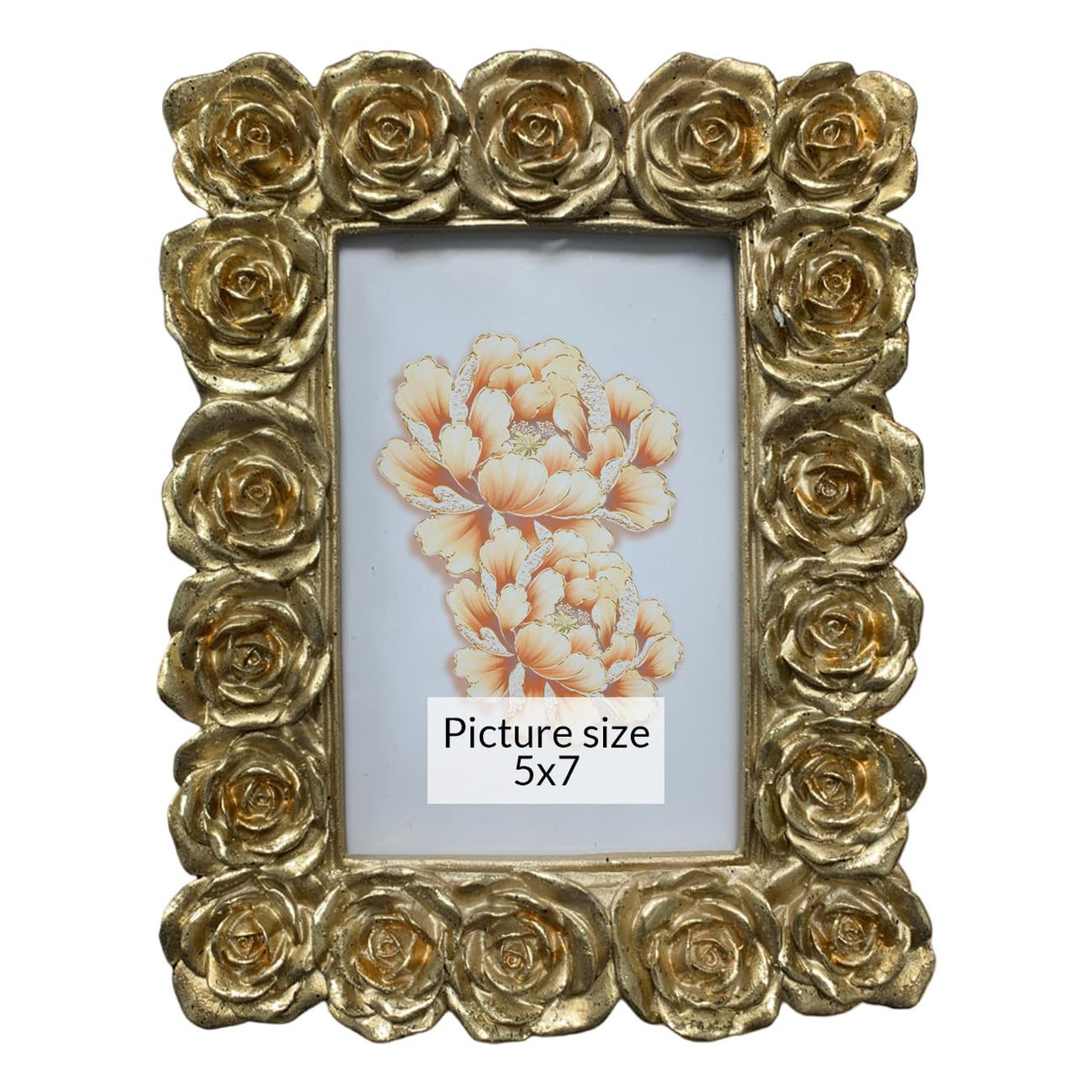 Art Street Table Photo Frame Rectangle Shape Golden Photoframe Tableto ...