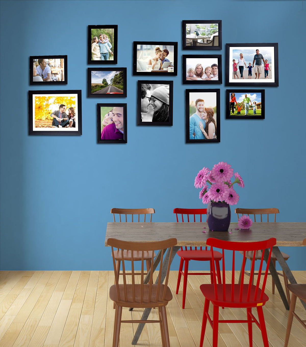 Black Wall Photo Frames Set of 12 — ART STREET