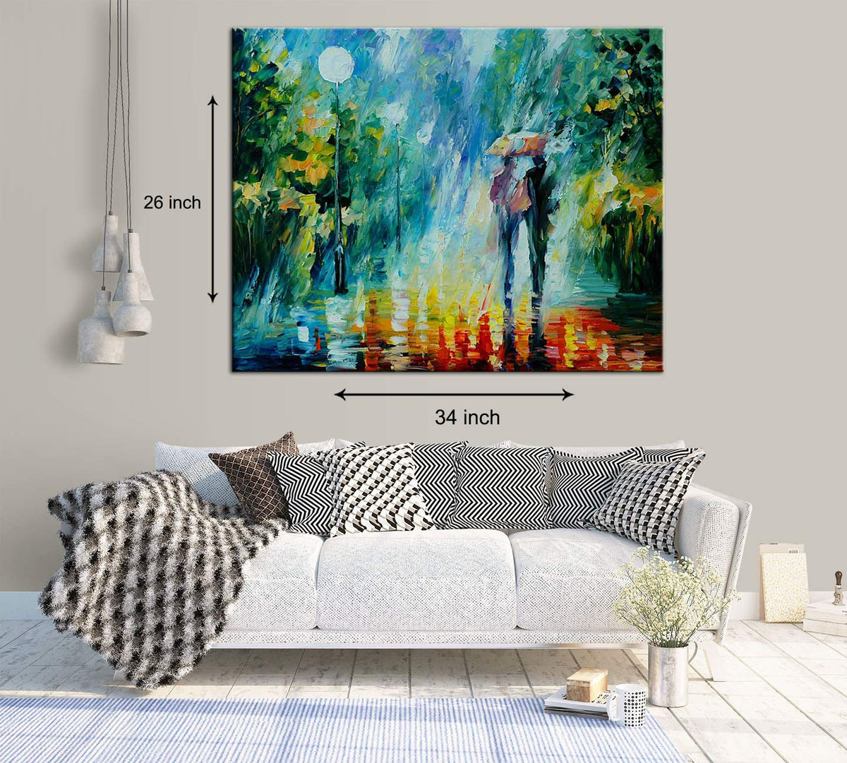 Art Street Summer Rain Art Print,Landscape Canvas Painting — ART STREET