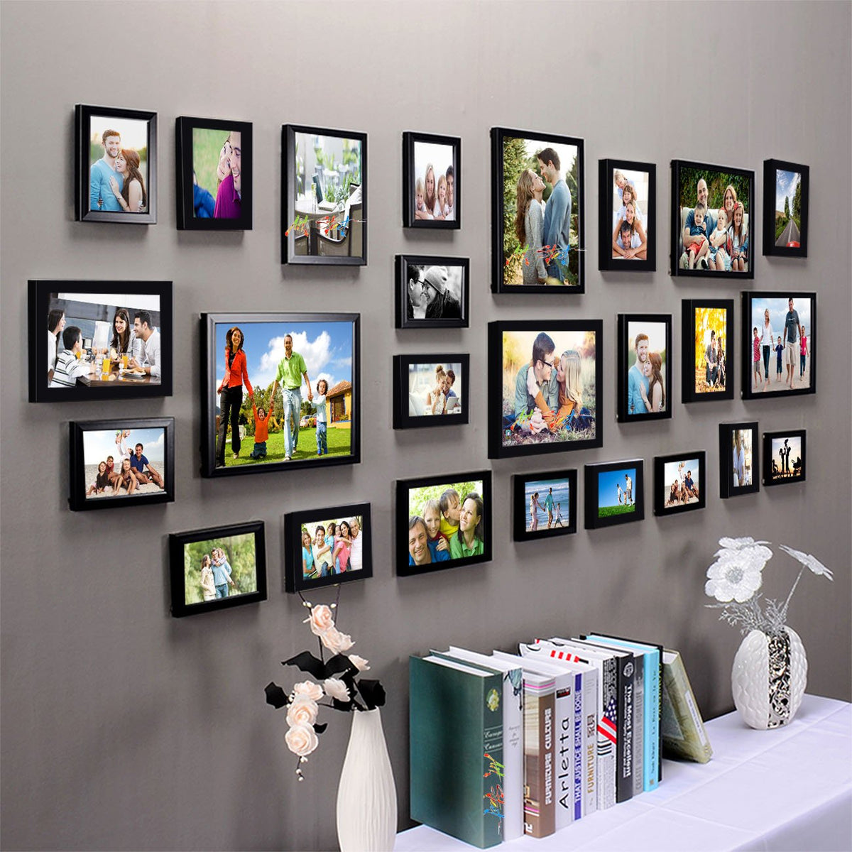 Black Wall Photo Frame Set Of-25 — ART STREET