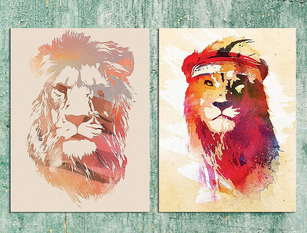 Royal Lion Theme 2 Poster Set - 12 X 16 Inch. — ART STREET