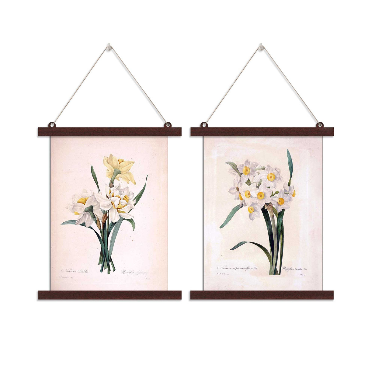 Paintings Hangings Canvas Scroll Poster for Home Decor Set of 2 White ...