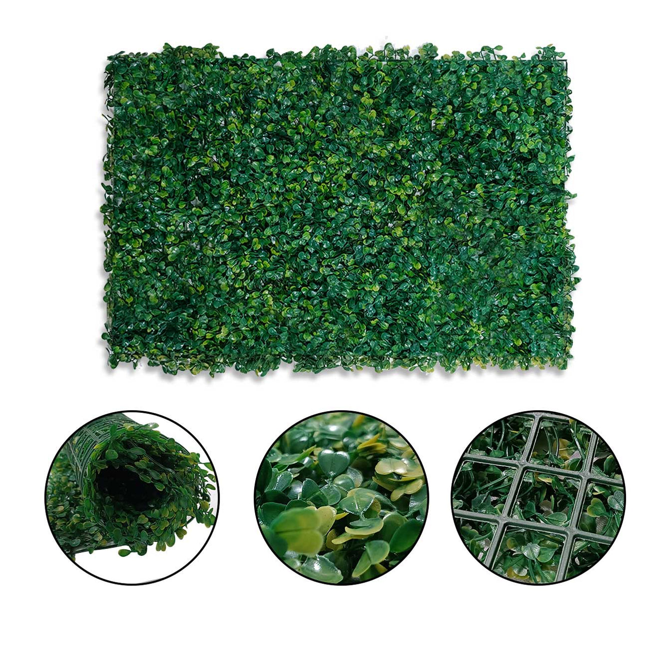 Artificial Wall Grass for Wall Décor, Dark Green High Fill Wall Grass ...