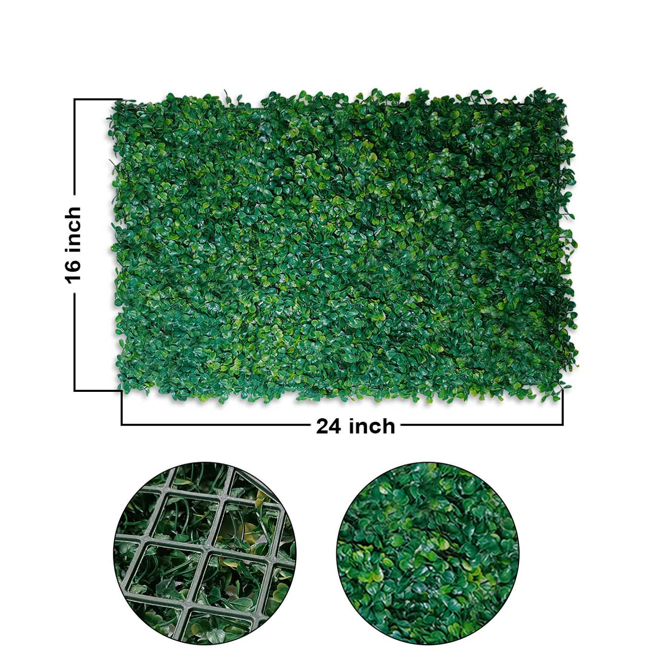 Artificial Wall Grass for Wall Décor, Dark Green High Fill Wall Grass ...