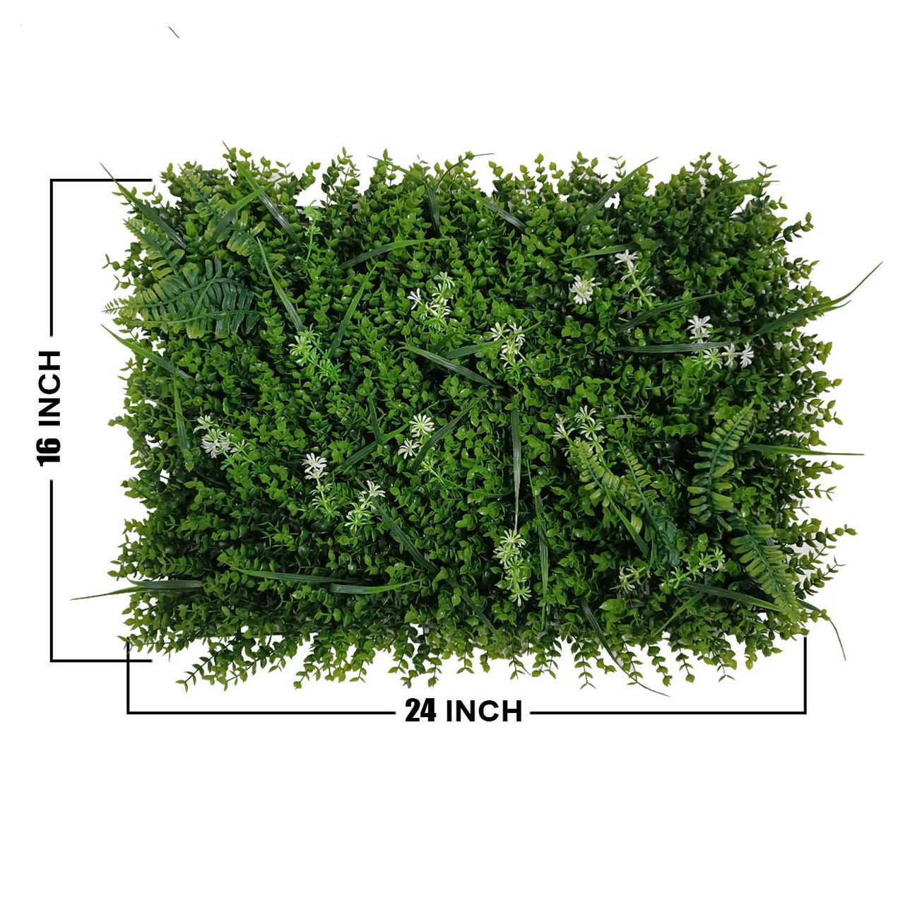 Artificial Wall Grass for Wall Décor, Dark Green High Fill Wall Grass ...