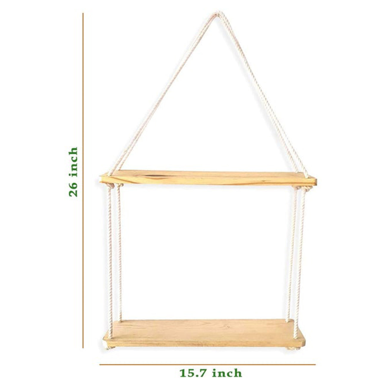 Wooden Floating Shelves with Rope String Hanging Shelves for Home Déco ...
