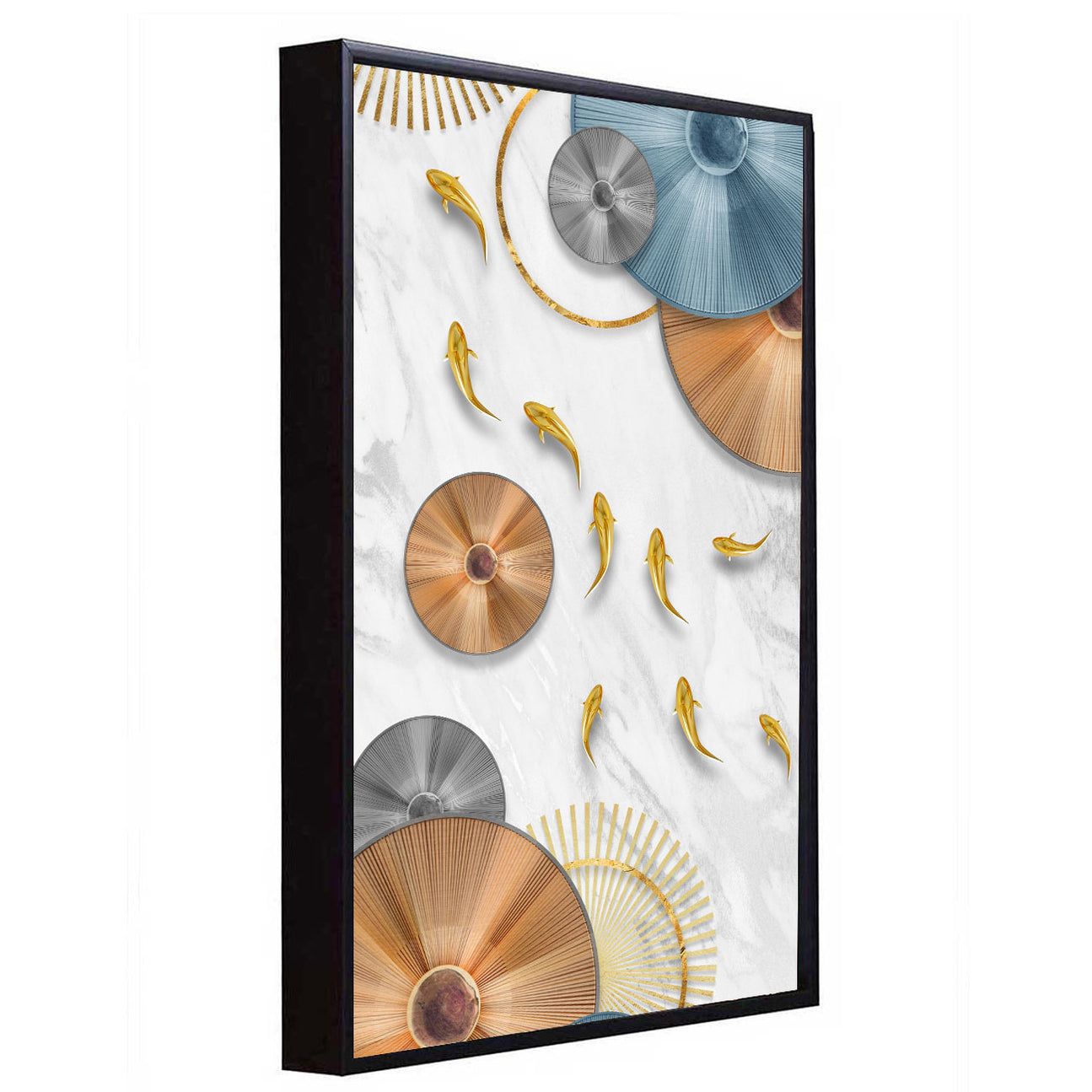 Abaniko Fish Framed Canvas Painting For Home Décor, Dimension 23 x 35 ...