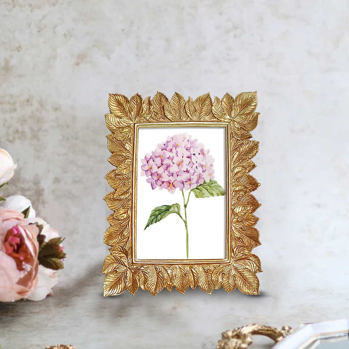 Gold Leaf Design Table Photo Frame For Home décor & Table Top Decorati ...