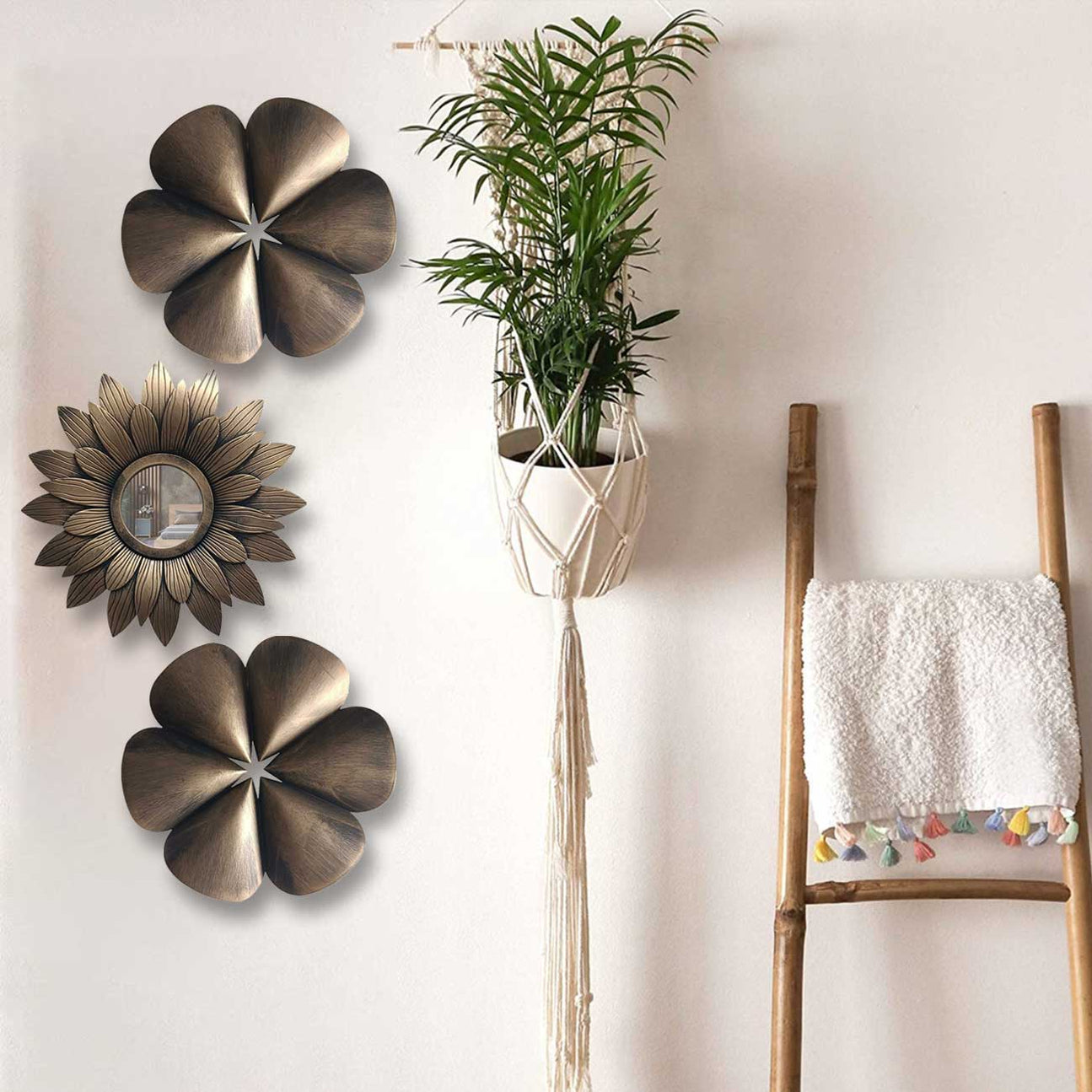 Engraved Floral Decorative Plastic Plate Wall Décor, Wall Hanging Carv ...