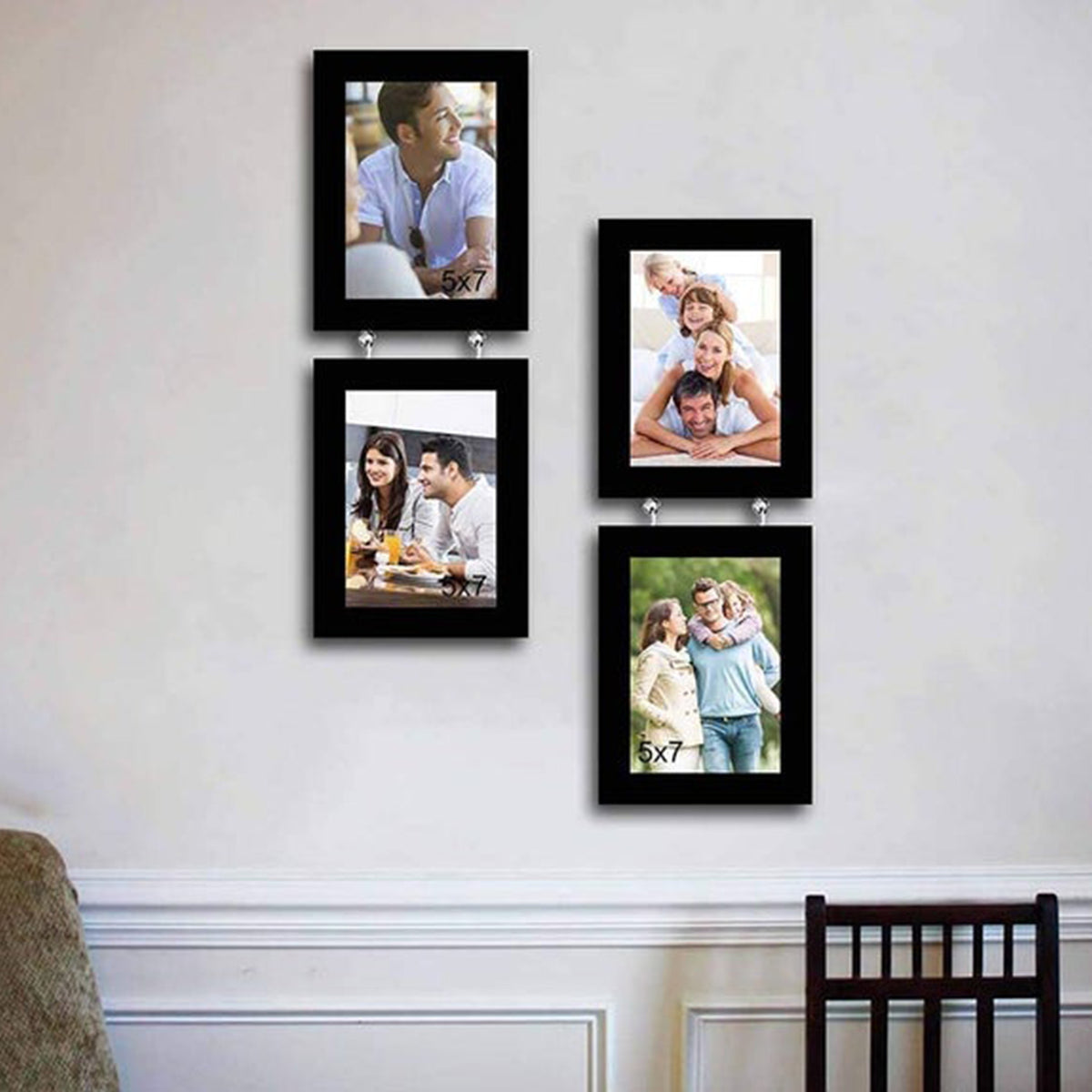 Impressive Custom Chain Drop Photo Frame Set Of 4 — ART STREET